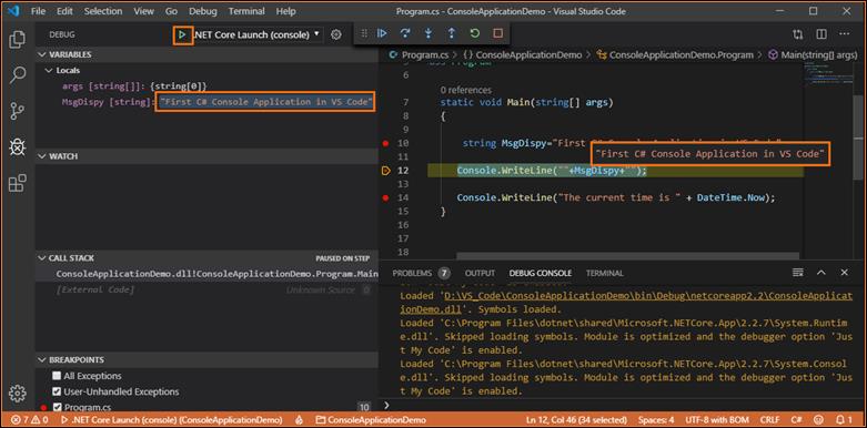 How To Create A C Console Application And Debug In Visual